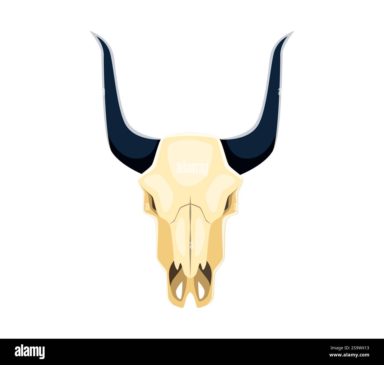 Letter Y as a bull skull cowboy font, wild west typeface, western type ...