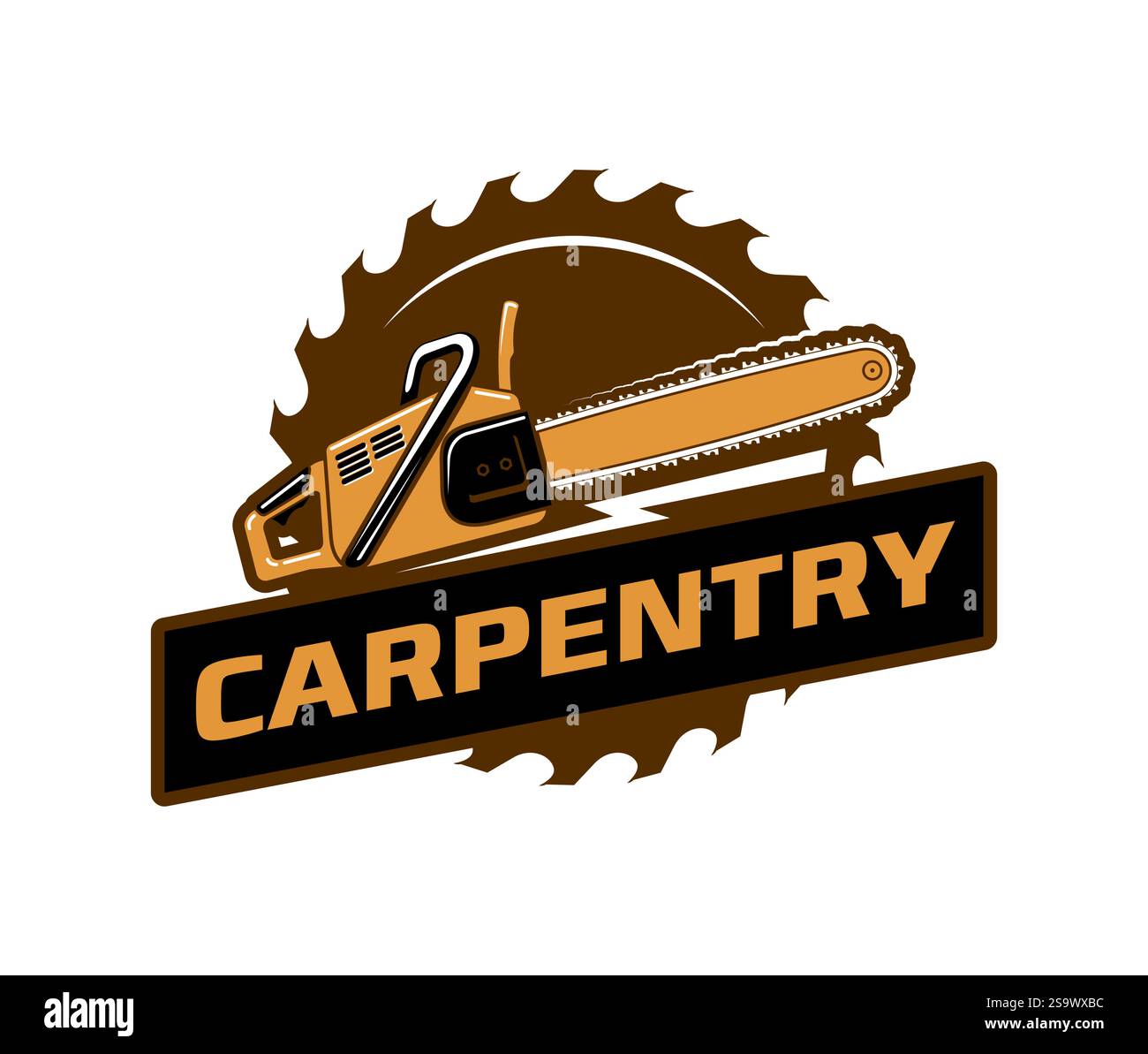 Carpentry icon for woodwork carpenter and handyman construction service ...