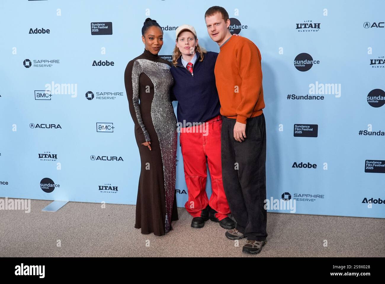 Naomi Ackie, from left, Kelly McCormack, and Lucas Hedges attend the ...
