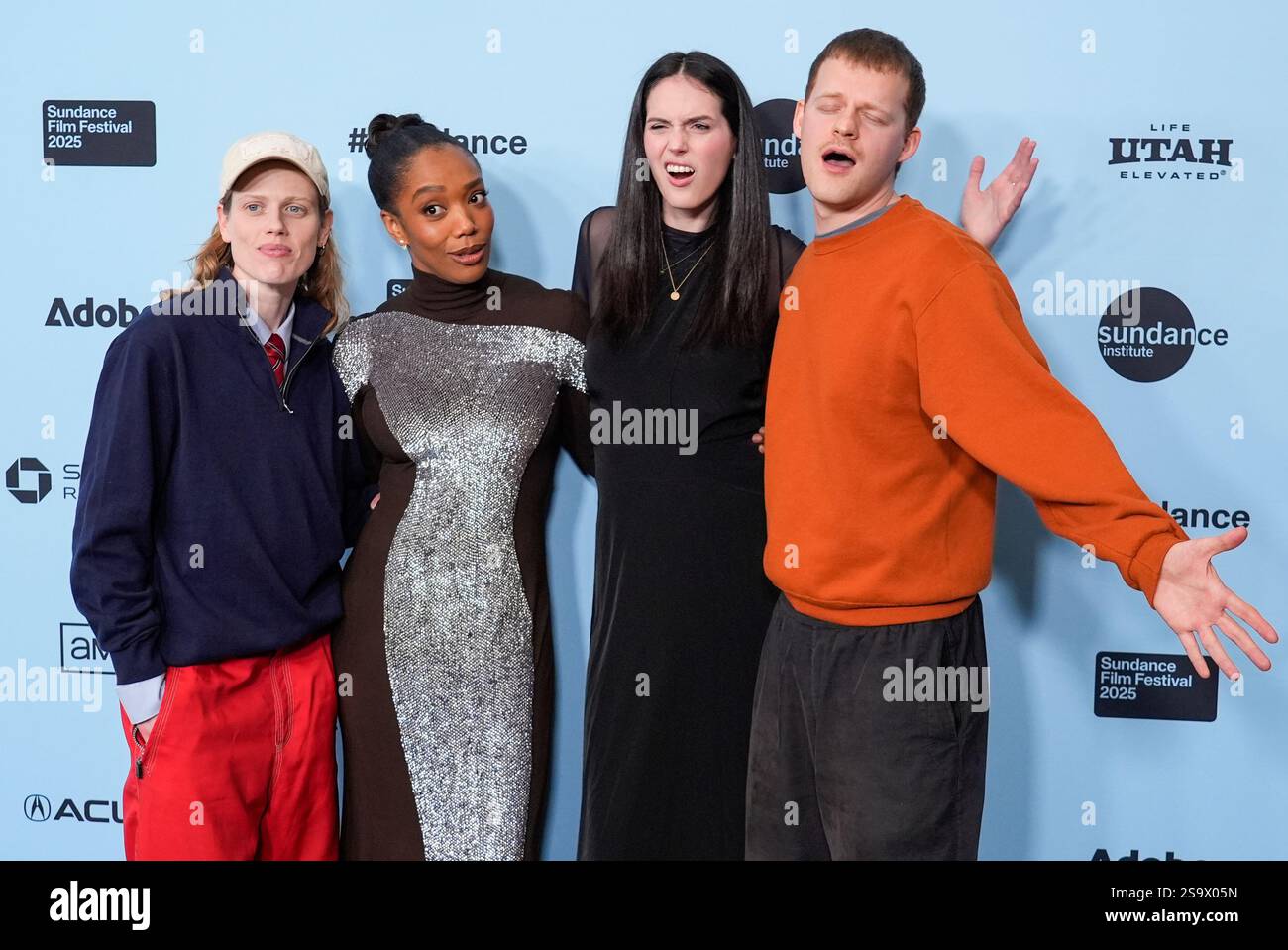 Kelly McCormack, from left, Naomi Ackie, Eva Victor, and Lucas Hedges attend the premiere of ...