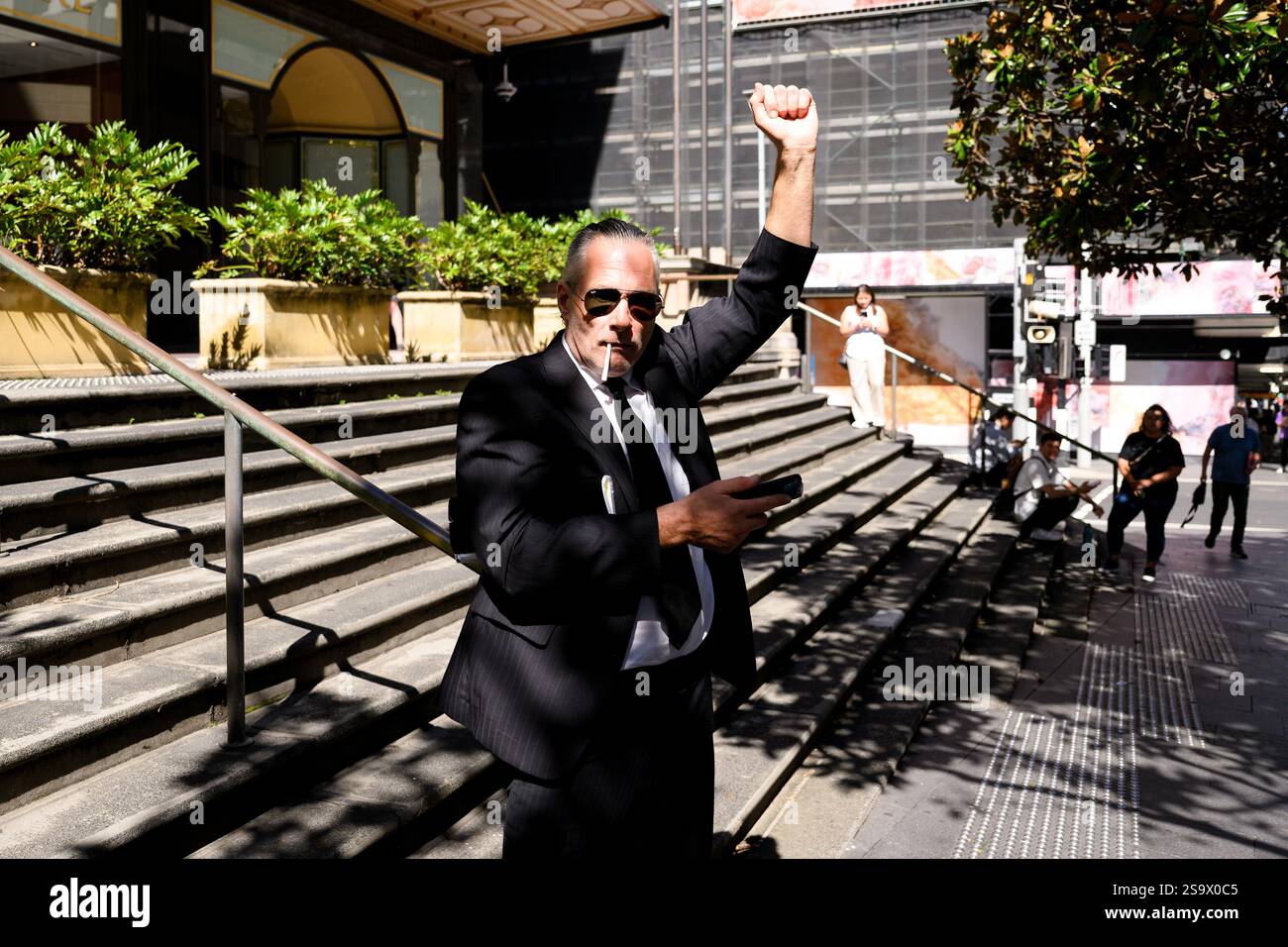 Sydney, Australia. 28th Jan, 2025. David Ancans walks out of the ...