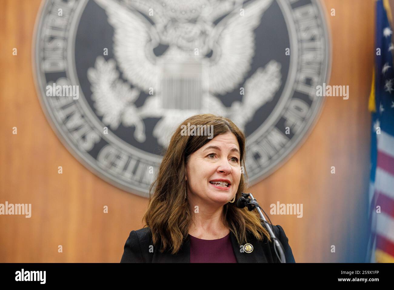 Flint, USA. 27th Jan, 2025. U.S. Rep. Kristen McDonald Rivet, D-Bay ...