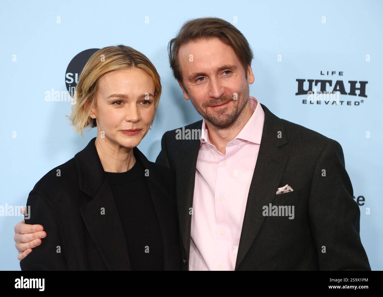 Park City, USA. 25th Jan, 2025. Carey Mulligan and Tom Basden arriving ...