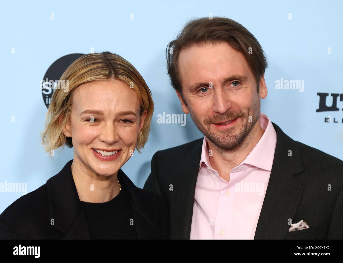 Park City, USA. 25th Jan, 2025. Carey Mulligan and Tom Basden arriving ...