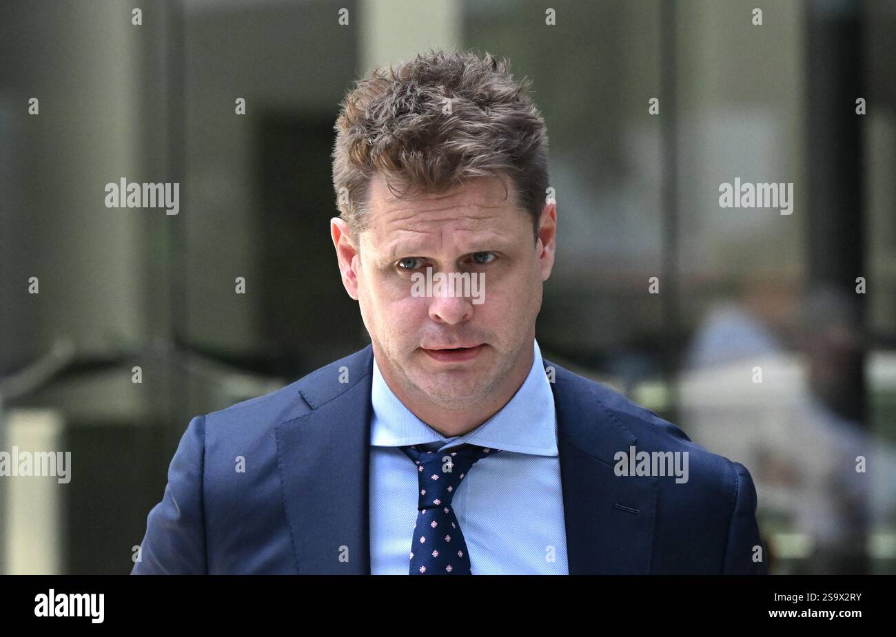 Brisbane, Australia. 28th Jan, 2025. Lawyer, Mathew Cuskelly is seen arriving at the Brisbane ...