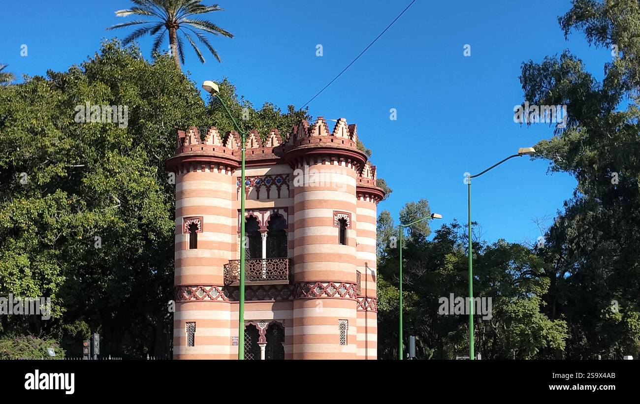 Costurero de la Reina is a small hexagonal castle-like building with ...