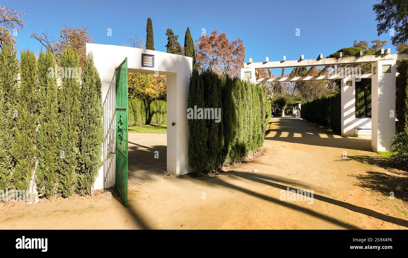 Parque de María Luisa is a prominent park in Seville, featuring scenic ...