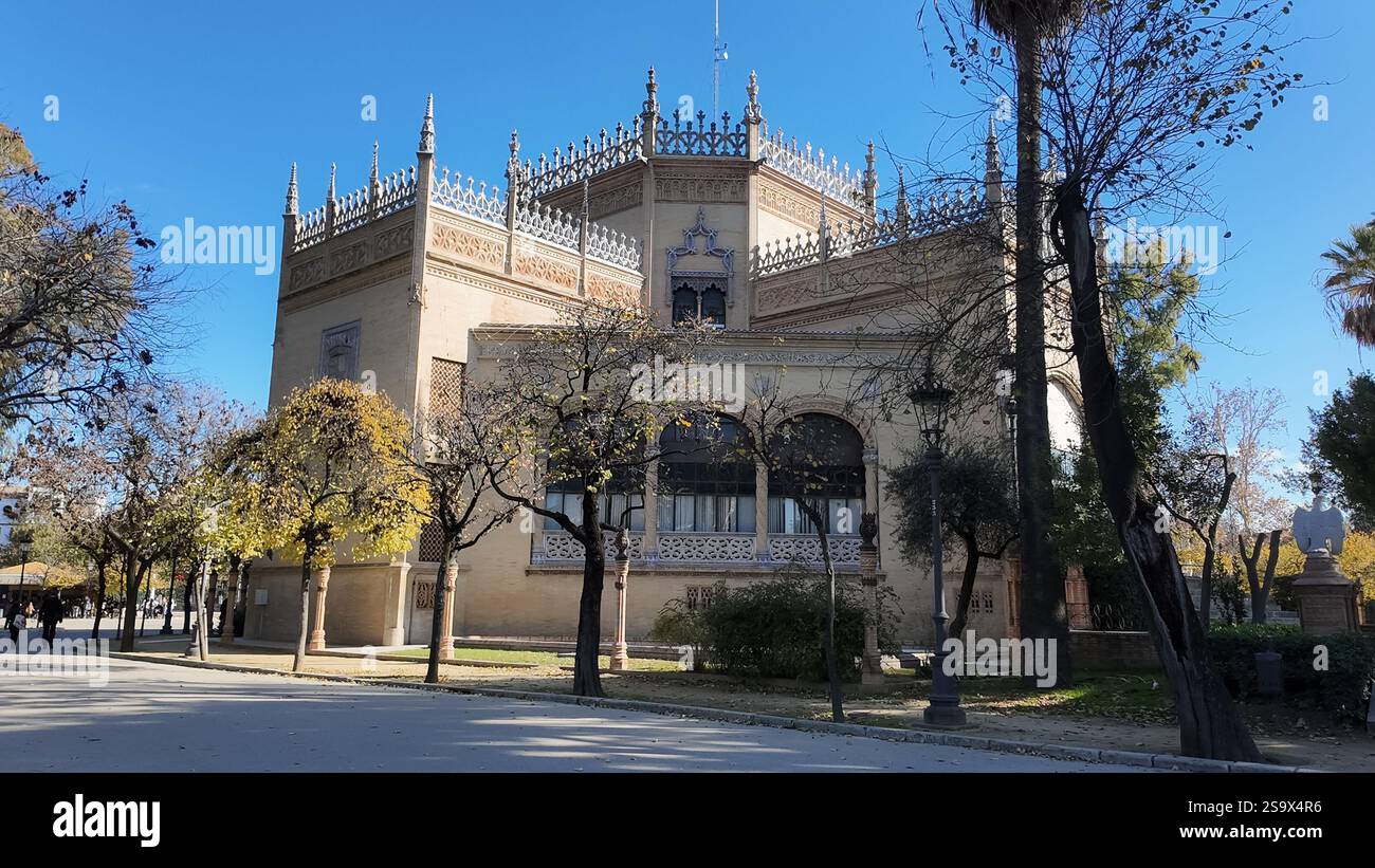 Parque de María Luisa is a prominent park in Seville, featuring scenic ...