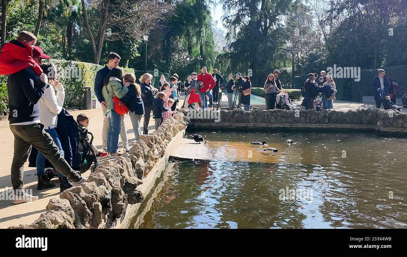 people inside Parque de María Luisa, a prominent park in Seville ...