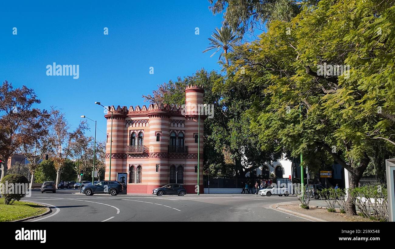 Costurero de la Reina is a small hexagonal castle-like building with ...