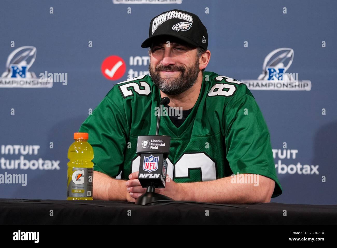 Philadelphia Eagles head coach Nick Sirianni talks to the media ...