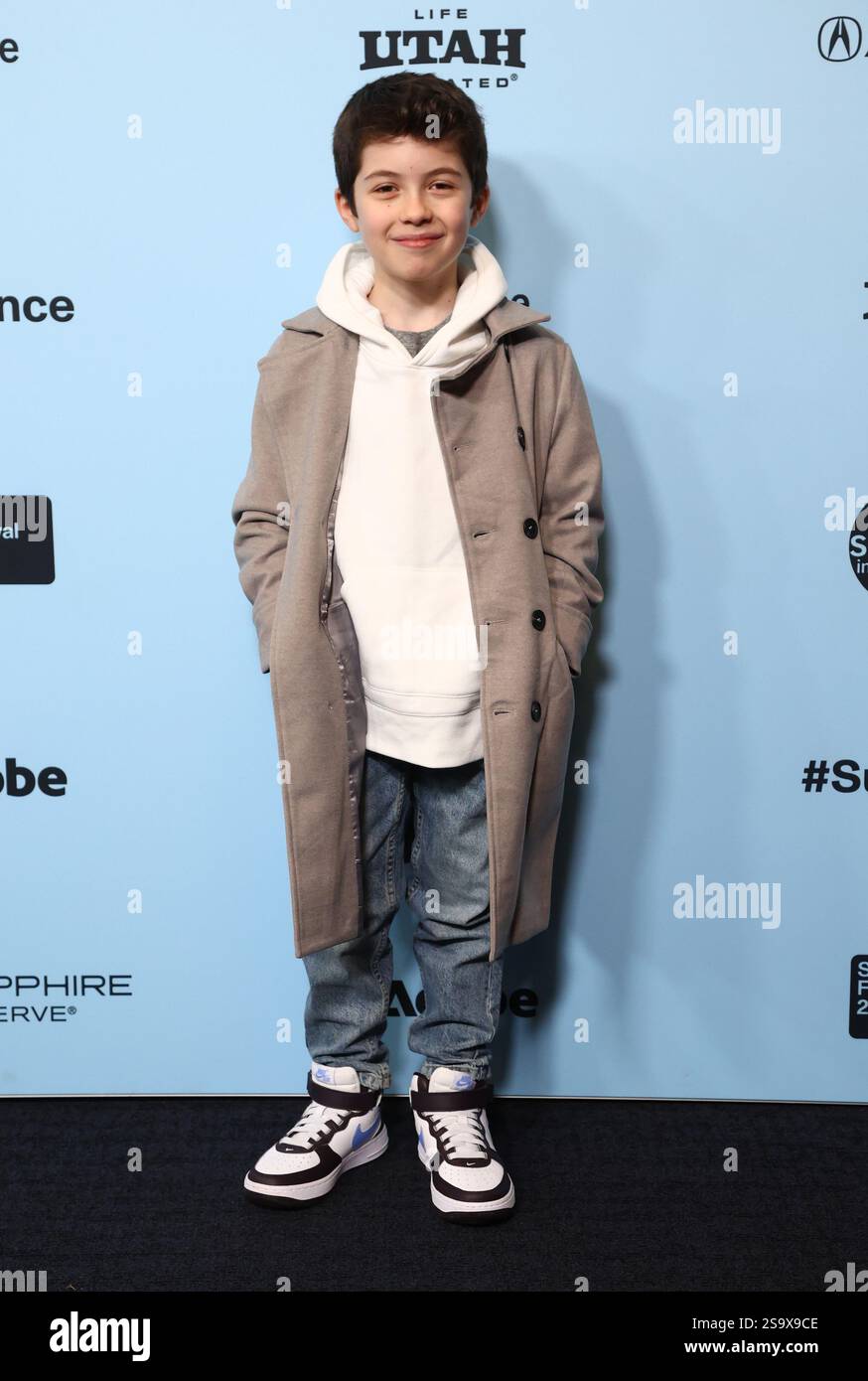 Asher Alexander arriving to the “Hal and Harper” premiere during the 2025 Sundance Film Festival ...