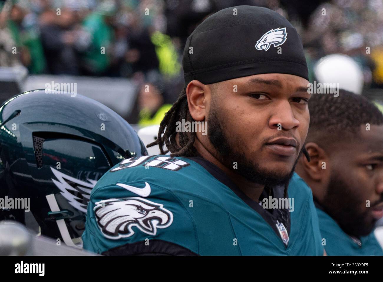 Philadelphia Eagles defensive tackle Jalen Carter (98) looks on during ...
