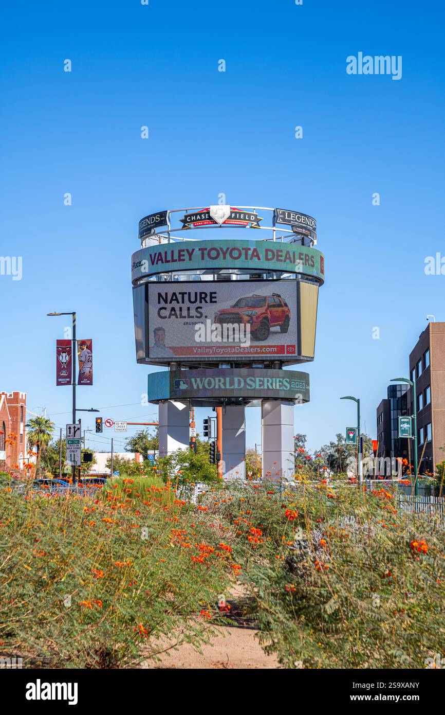 Arizona, AZ, USA - Oct 29, 2023: The Chase Field Stadium Stock Photo ...