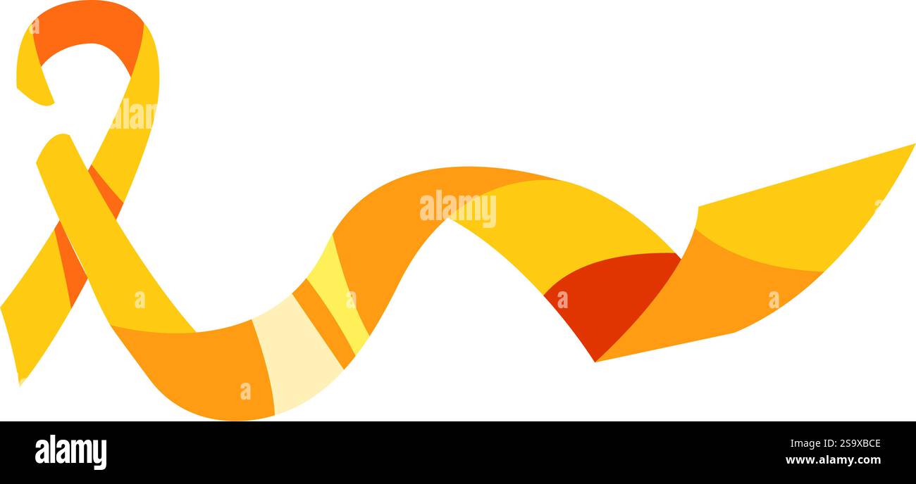 Ribbon design for childhood cancer Stock Vector Image & Art - Alamy
