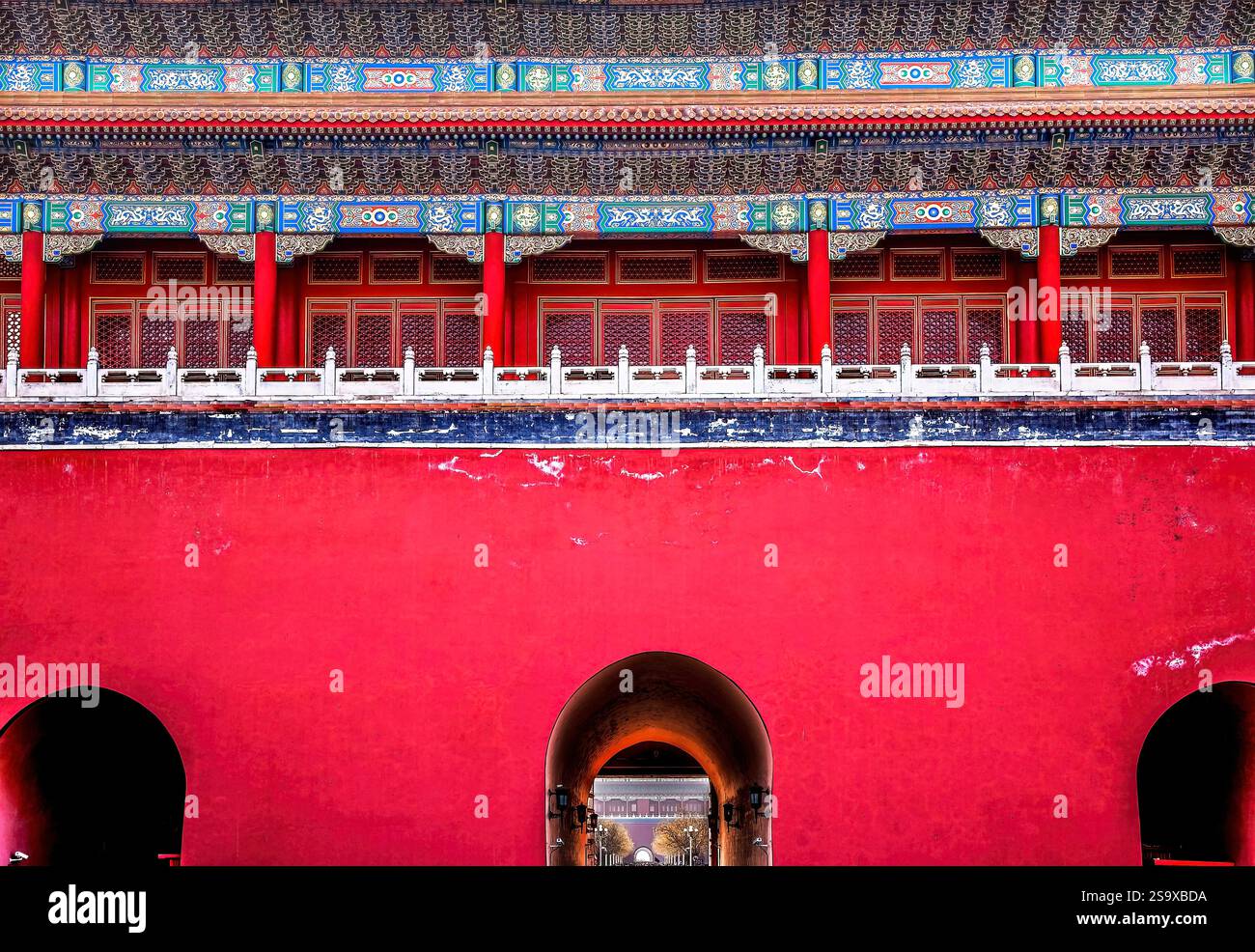 Middle Red Gate, Forbidden City, Beijing, China. Built in the 1600's ...