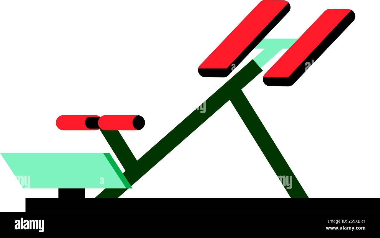 Incline bench press gym machine illustration Stock Vector Image & Art ...