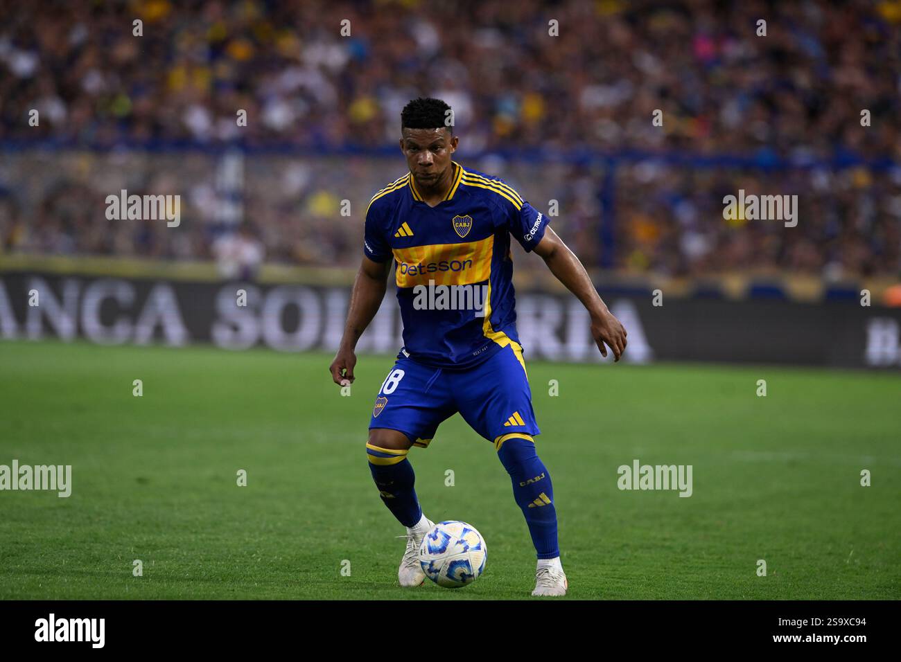 BUENOS AIRES, ARGENTINA - JANUARY 26: Frank Fabra of Boca Juniors ...