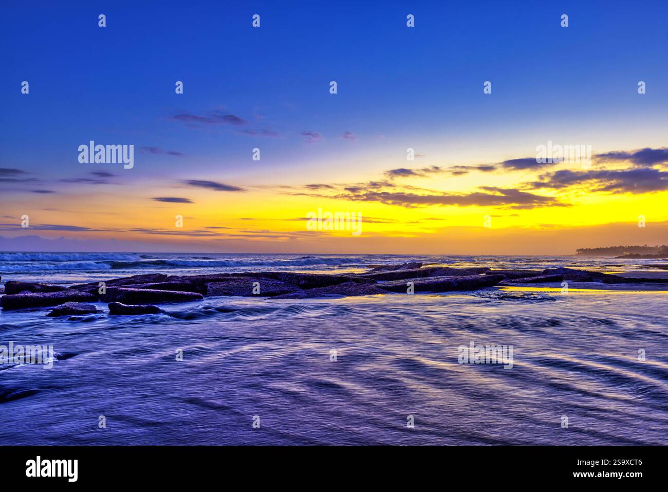 incredible colors of the sunset ritual on Pererenan Beach Bali ...