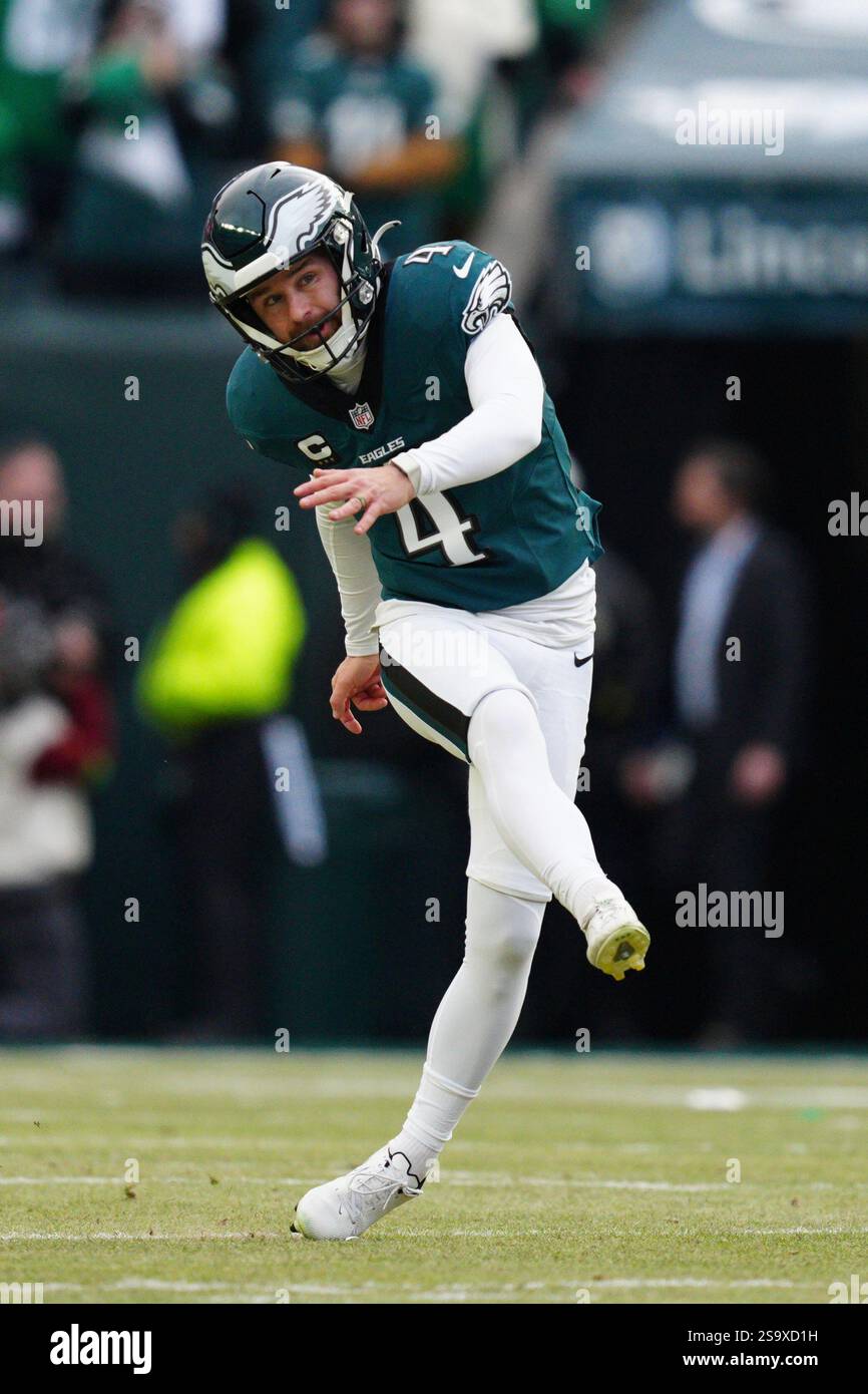 Philadelphia Eagles' Jake Elliott in action during the NFC Championship ...