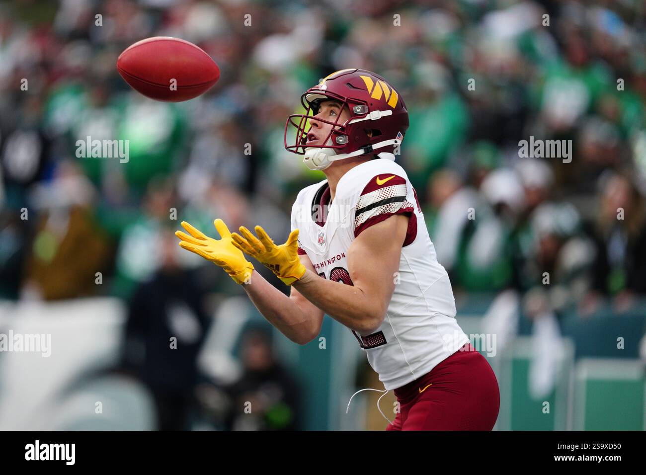 Washington Commanders' Luke McCaffrey in action during the NFC ...