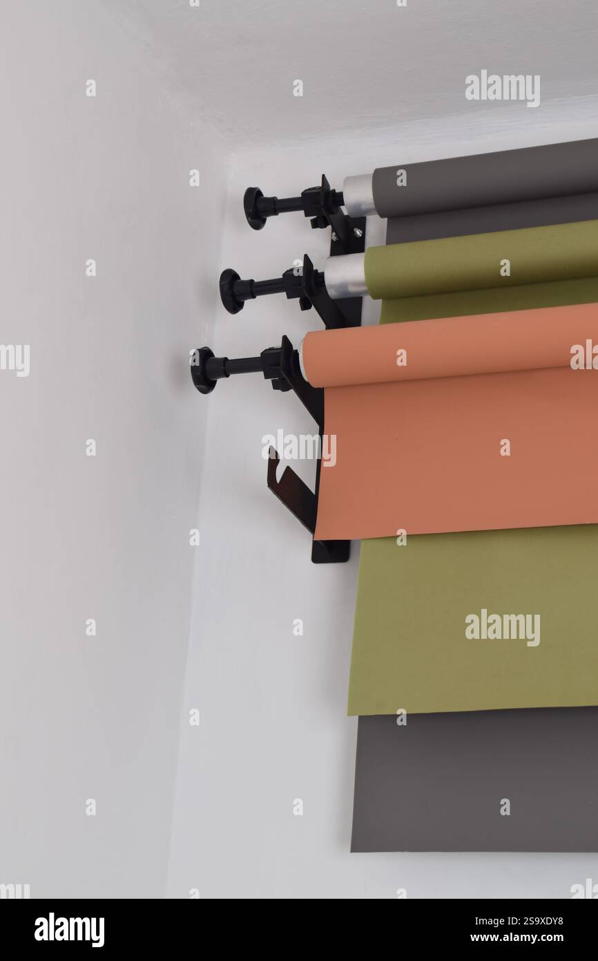 Colorful paper backdrops for photo shoots Stock Photo - Alamy