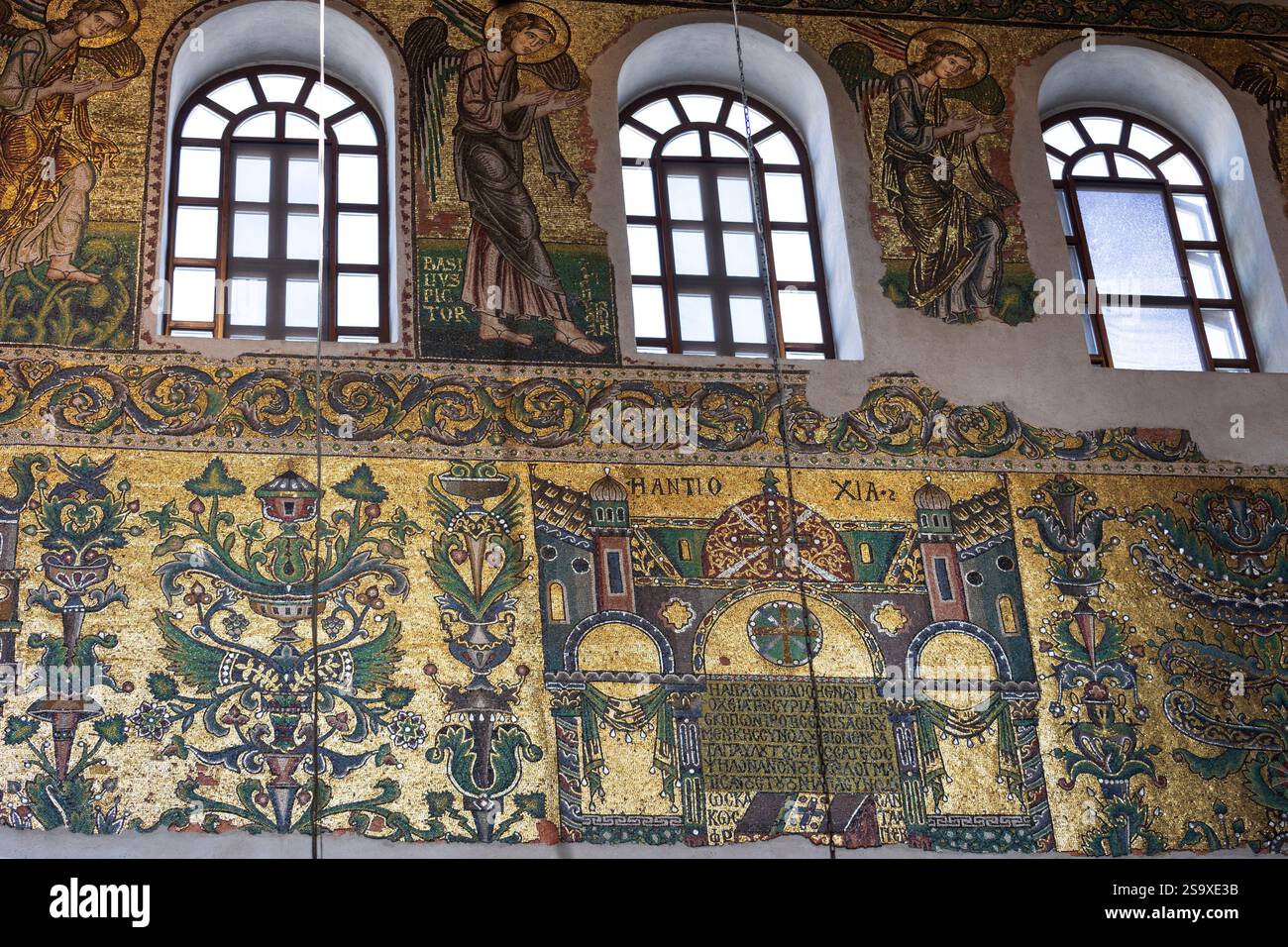 Israel, Bethlehem. Inside the Church of the Nativity, where Jesus is ...