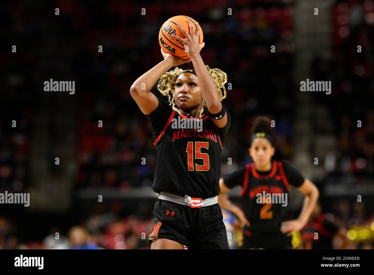 Maryland forward Christina Dalce (15) in action during the second half ...