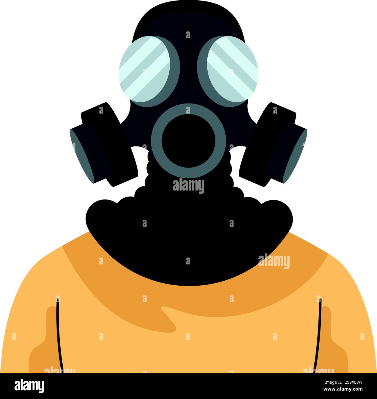 Man in Gas Mask Illustration Stock Vector Image & Art - Alamy