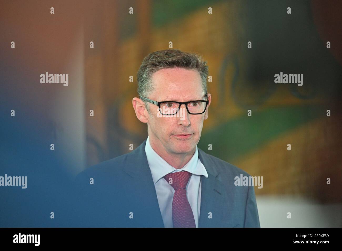 Canberra, Australia. 28th Jan, 2025. Assistant Treasurer Stephen Jones ...