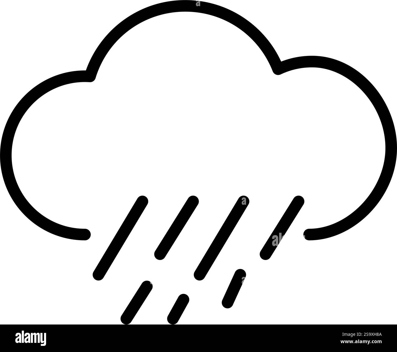 Rainy cloud outline icon Stock Vector Image & Art - Alamy
