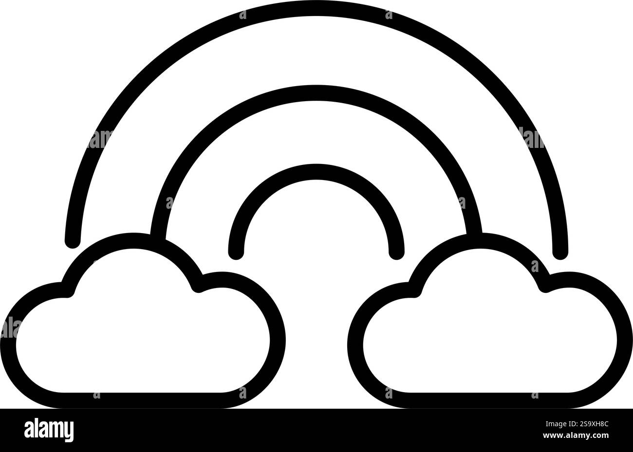 Simple rainbow outline weather icon Stock Vector Image & Art - Alamy