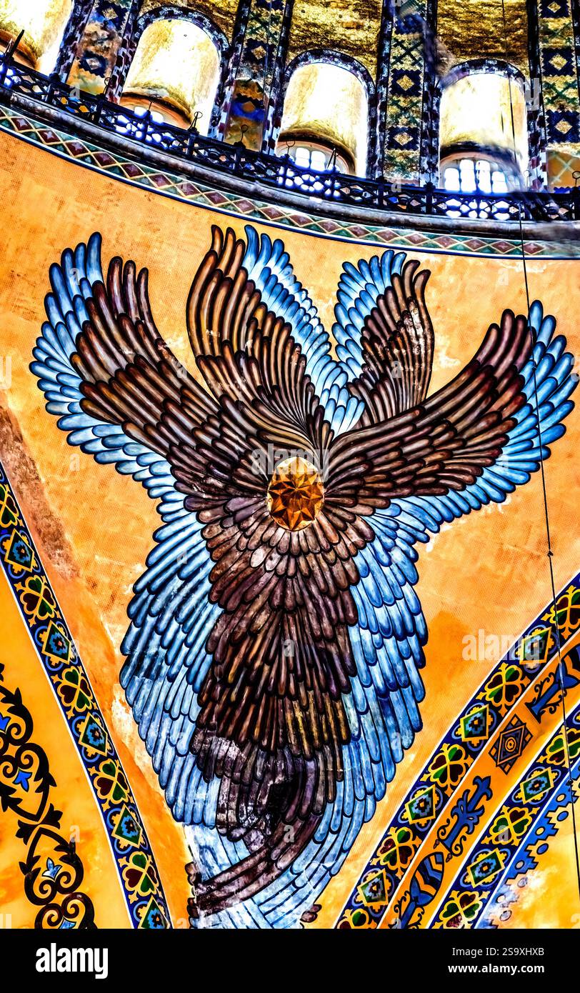 Mosaic, Hagia Sophia, Istanbul, Turkey. Angel mosaic from 1200 AD ...