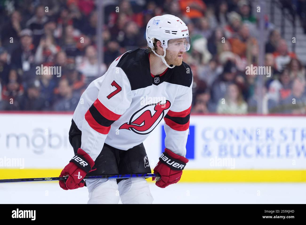 New Jersey Devils' Dougie Hamilton plays during an NHL hockey game ...