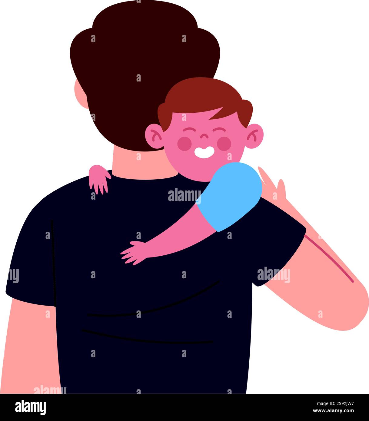 Parent Holding Sleeping Baby Illustration Stock Vector Image & Art - Alamy