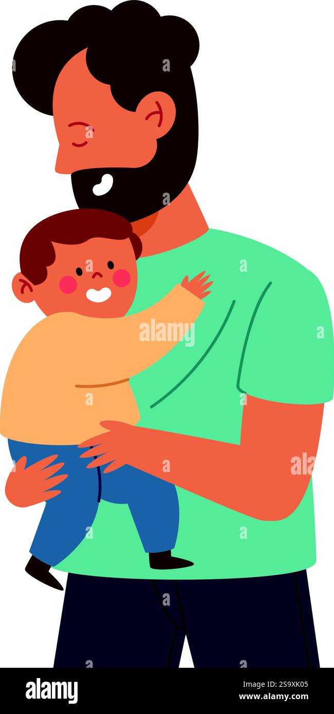 Son hugging father dad Cut Out Stock Images & Pictures - Alamy