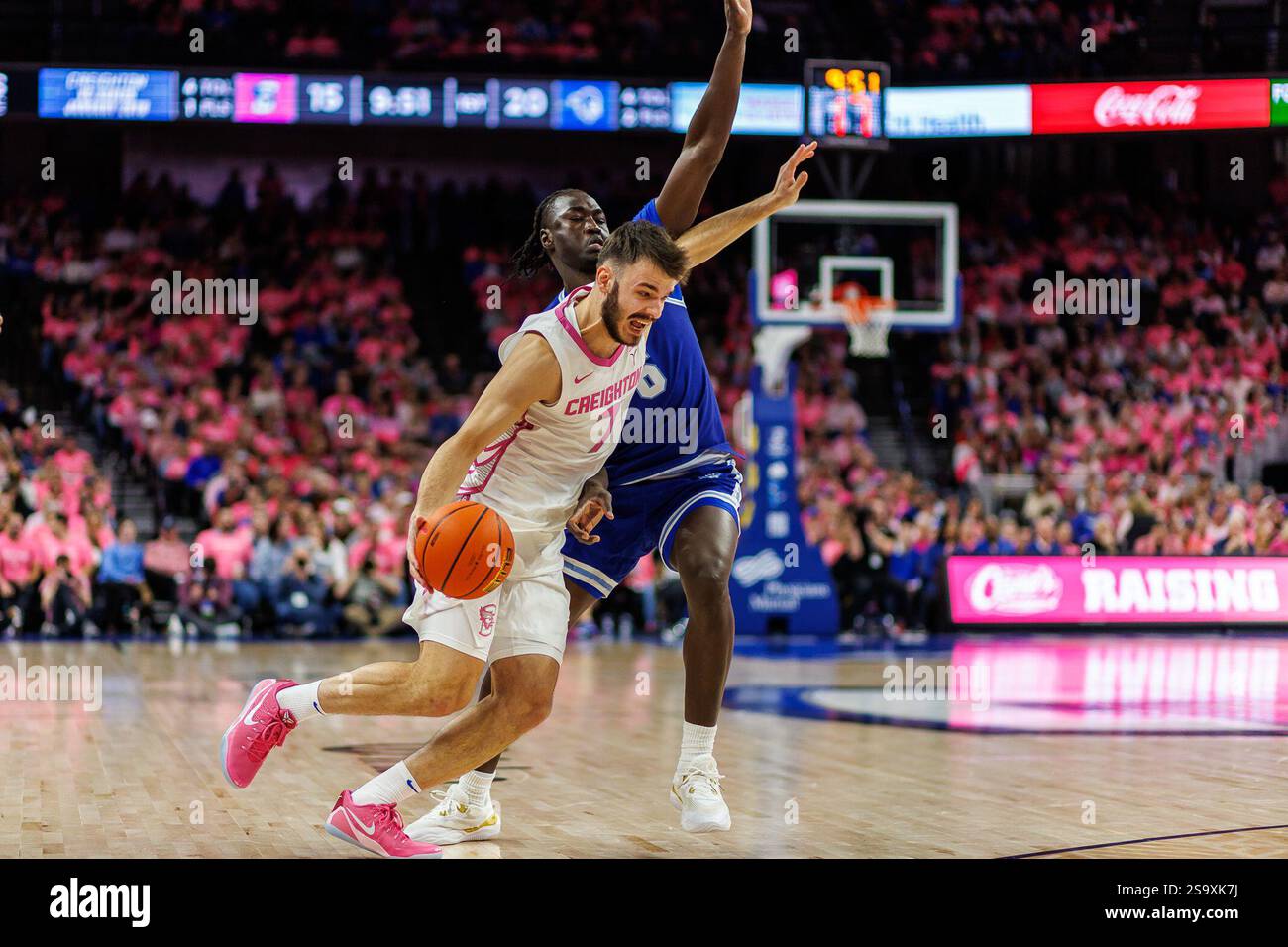 Omaha, NE. U.S. 25th Jan, 2025. - Creighton Bluejays guard Fedor Zugic ...