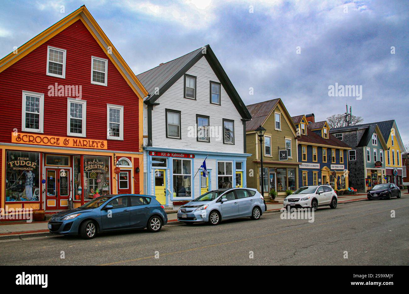 Canada, New Brunswick. Storefronts in St. Andrews-by-the-sea Stock ...