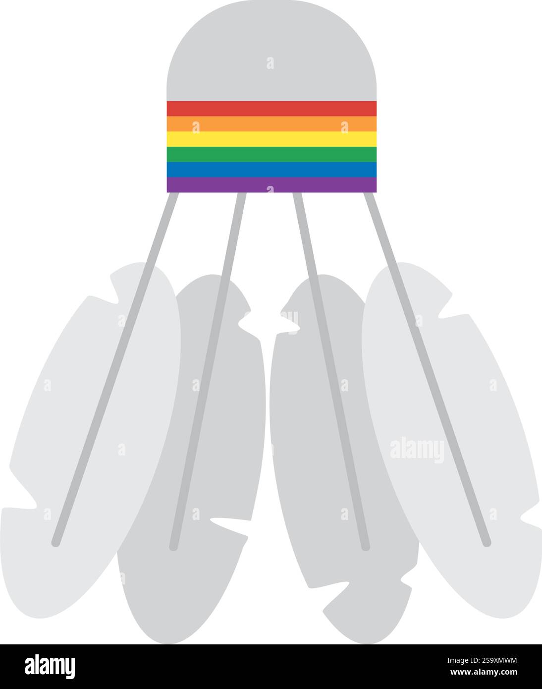 Badminton shuttlecock with rainbow pride design Stock Vector Image ...