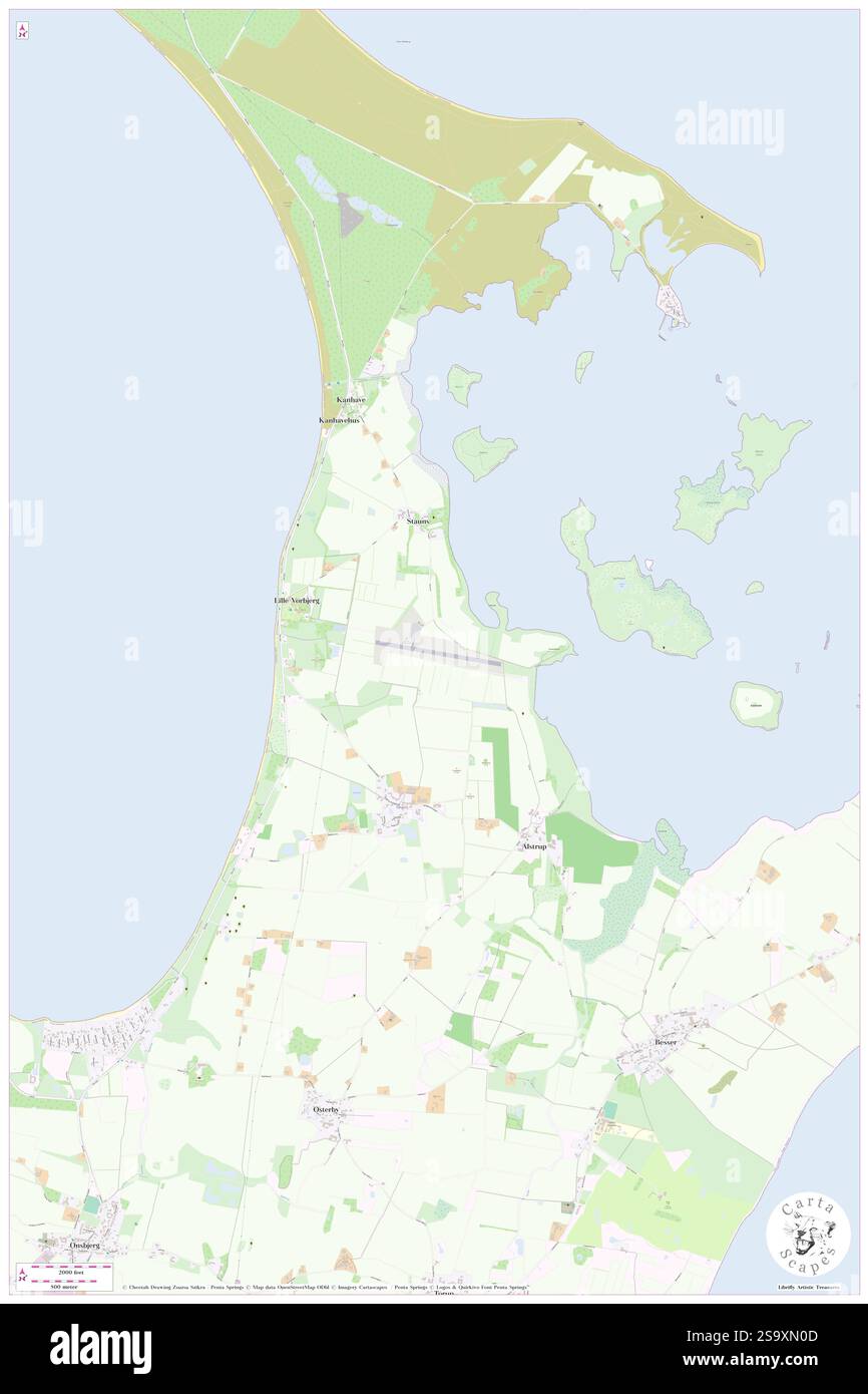 Samso Airport, Samsø Kommune, DK, Denmark, Central Jutland, N 55 53' 20 ...