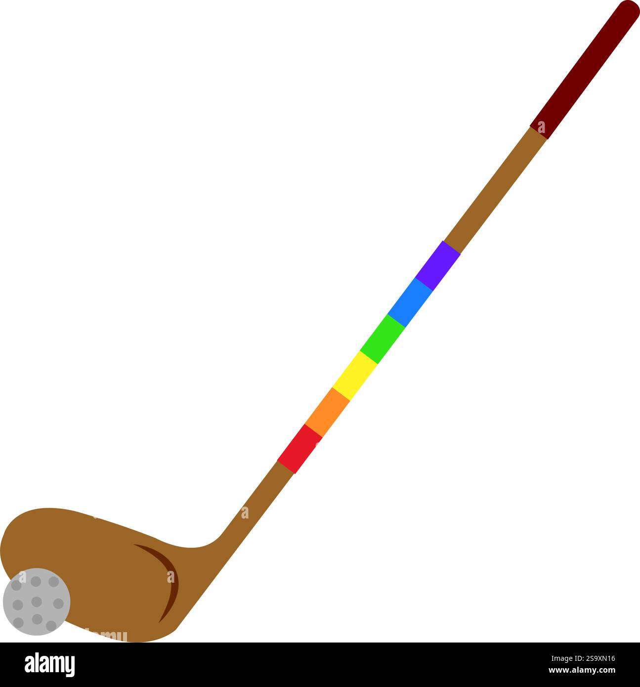 Golf club and ball with rainbow pride details Stock Vector Image & Art ...