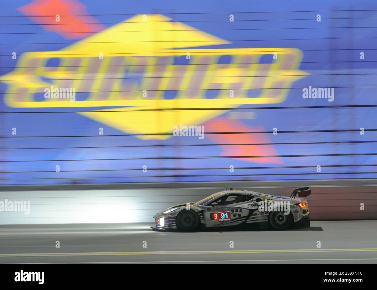 DAYTONA BEACH, FL - JANUARY 26: (91) GTD Pro Driver Ben Keating, Connor ...