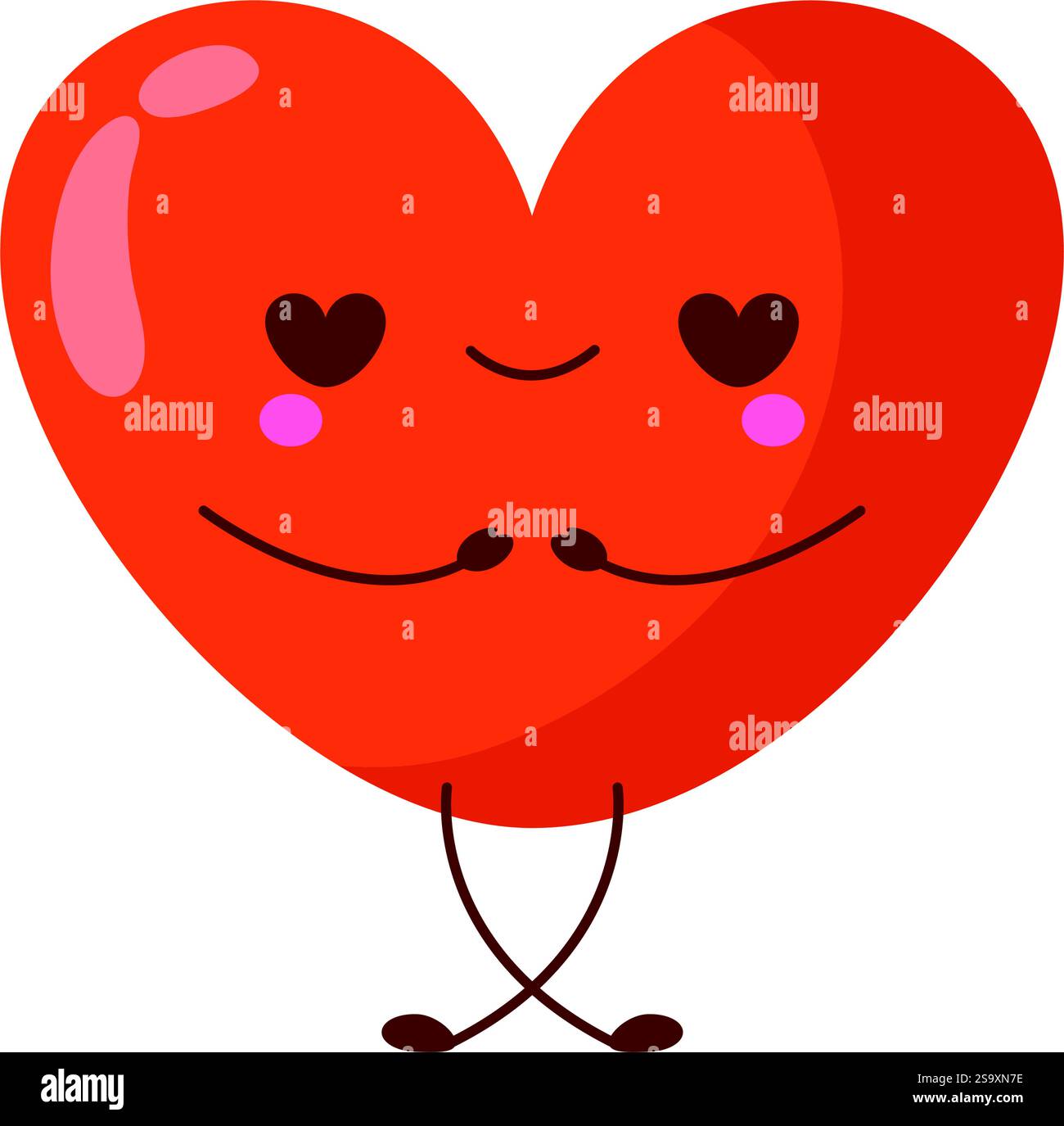 Red Heart Character Illustration Stock Vector Image & Art - Alamy