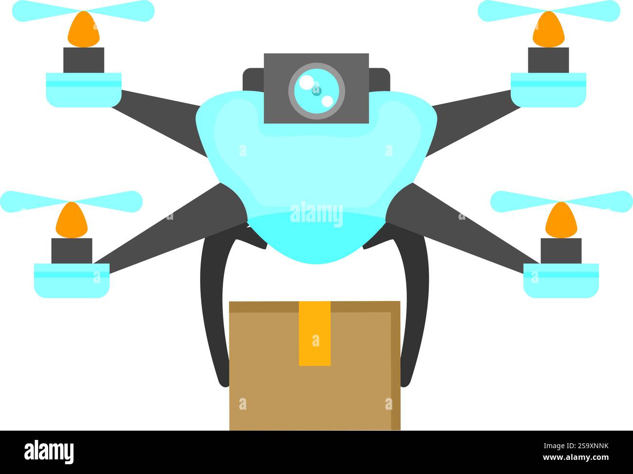 Drone flying box Stock Vector Images - Alamy