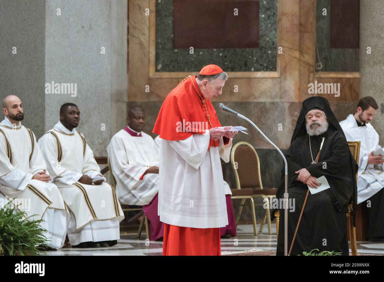 Rome, Italy. 25th Jan, 2025. Cardinal Kurt Koch, Prefect of the ...