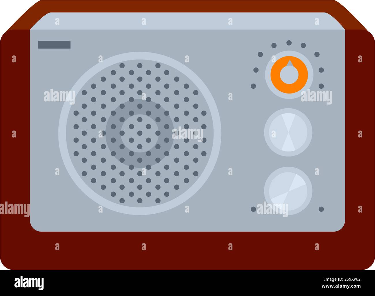 Retro wooden radio with dials illustration Stock Vector Image & Art - Alamy