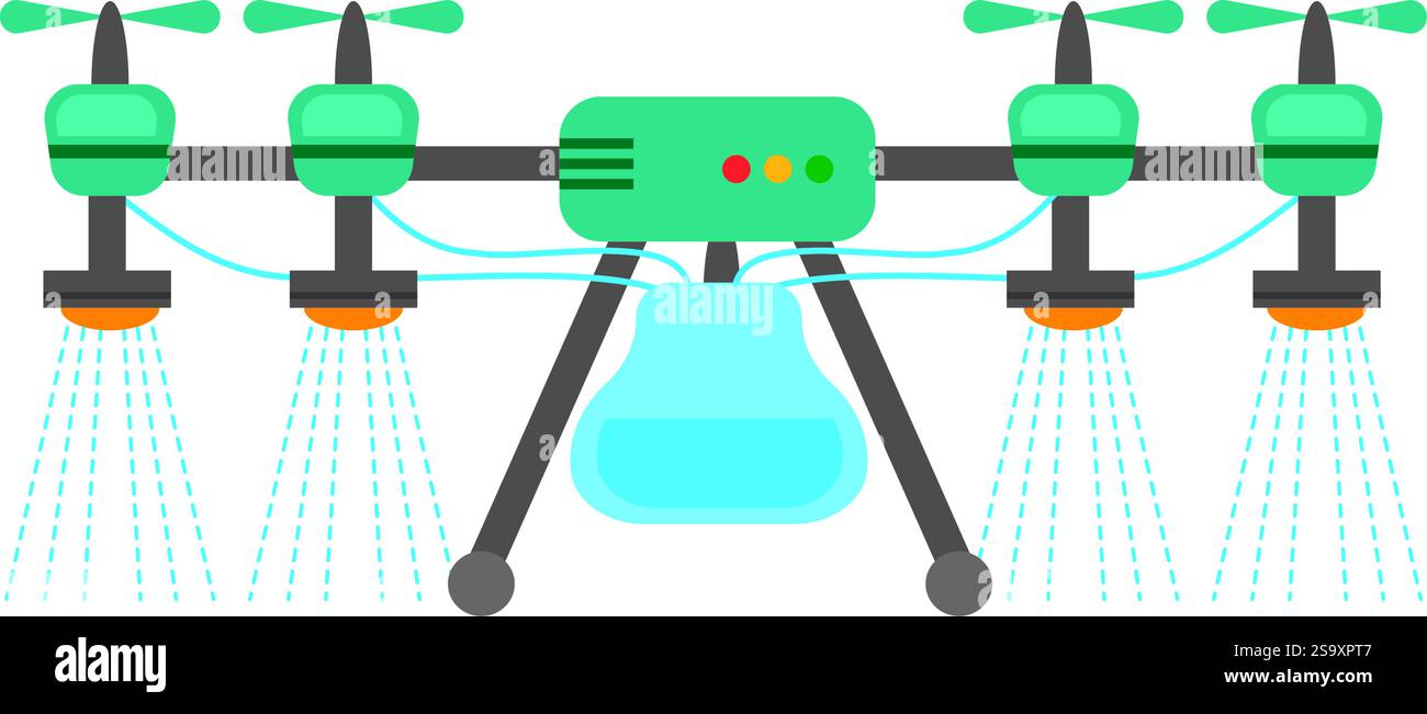 Agriculture drone with multiple propellers Stock Vector Image & Art - Alamy