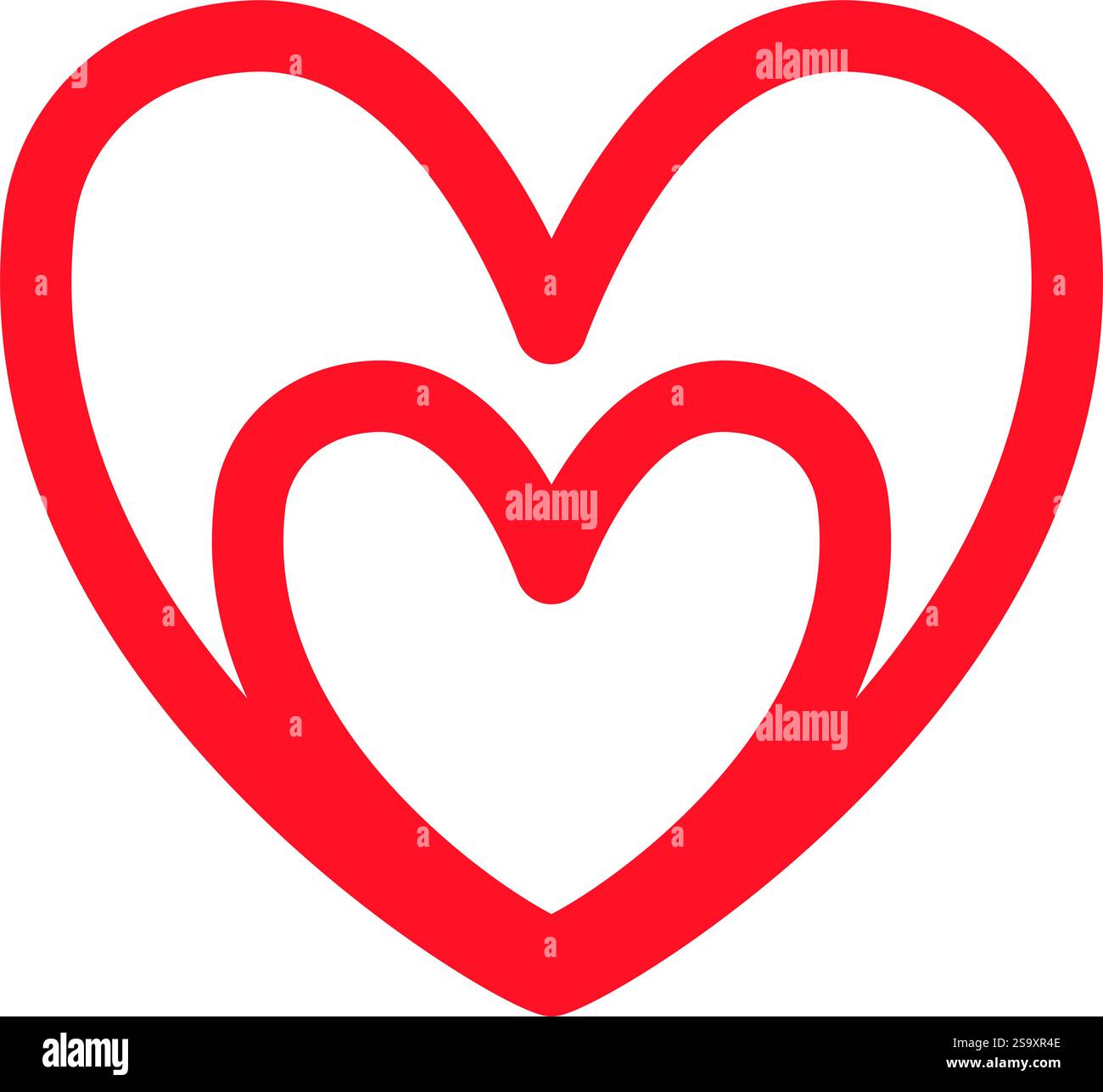 Layered bold heart Stock Vector Image & Art - Alamy