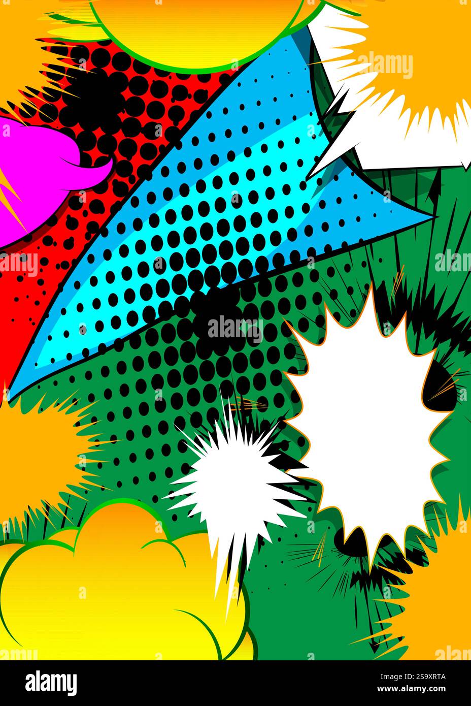 Cartoon Background, comic book Entertainment backdrop. Retro vector ...