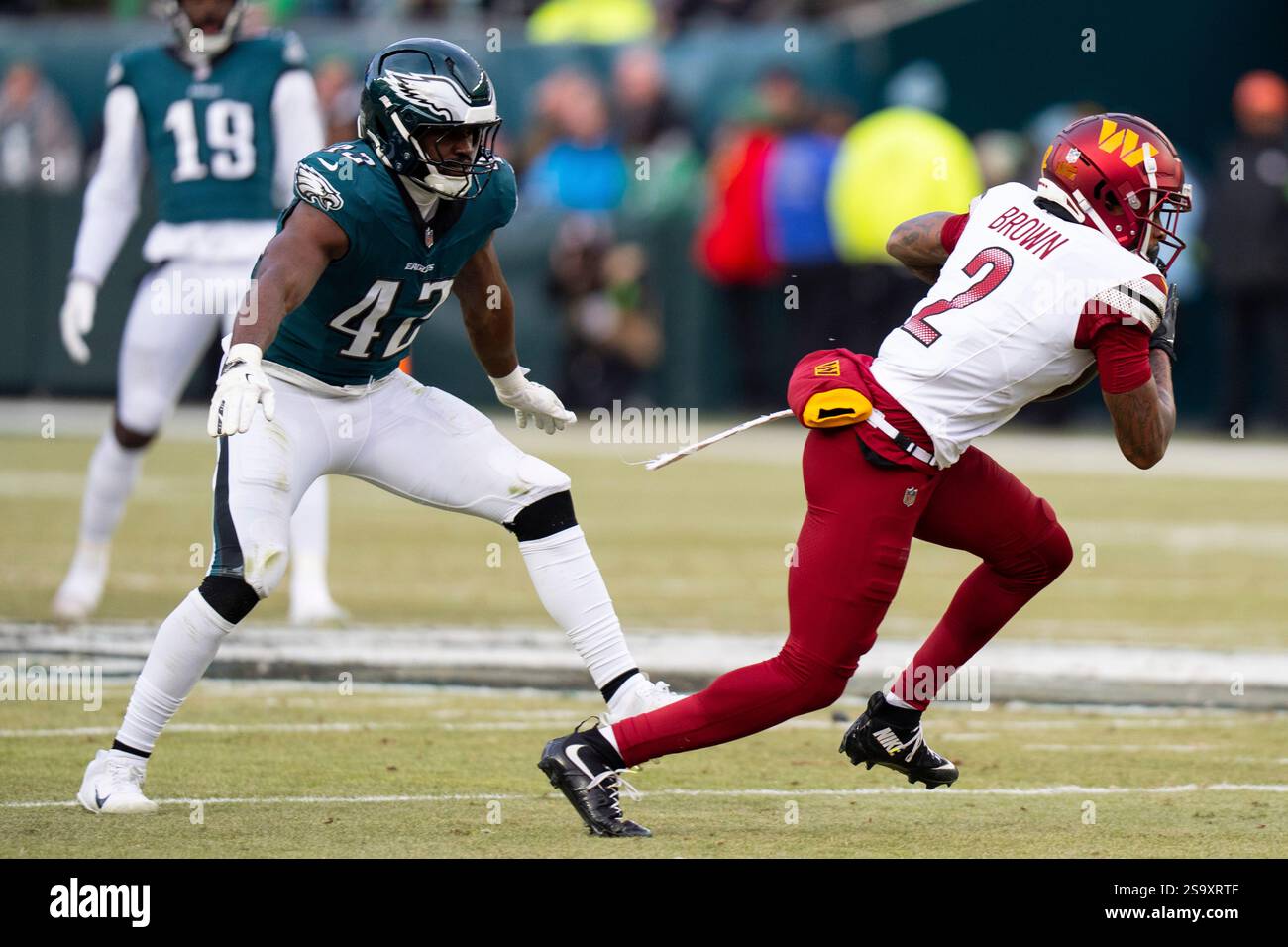 Washington Commanders wide receiver Dyami Brown (2) in action against Philadelphia Eagles ...